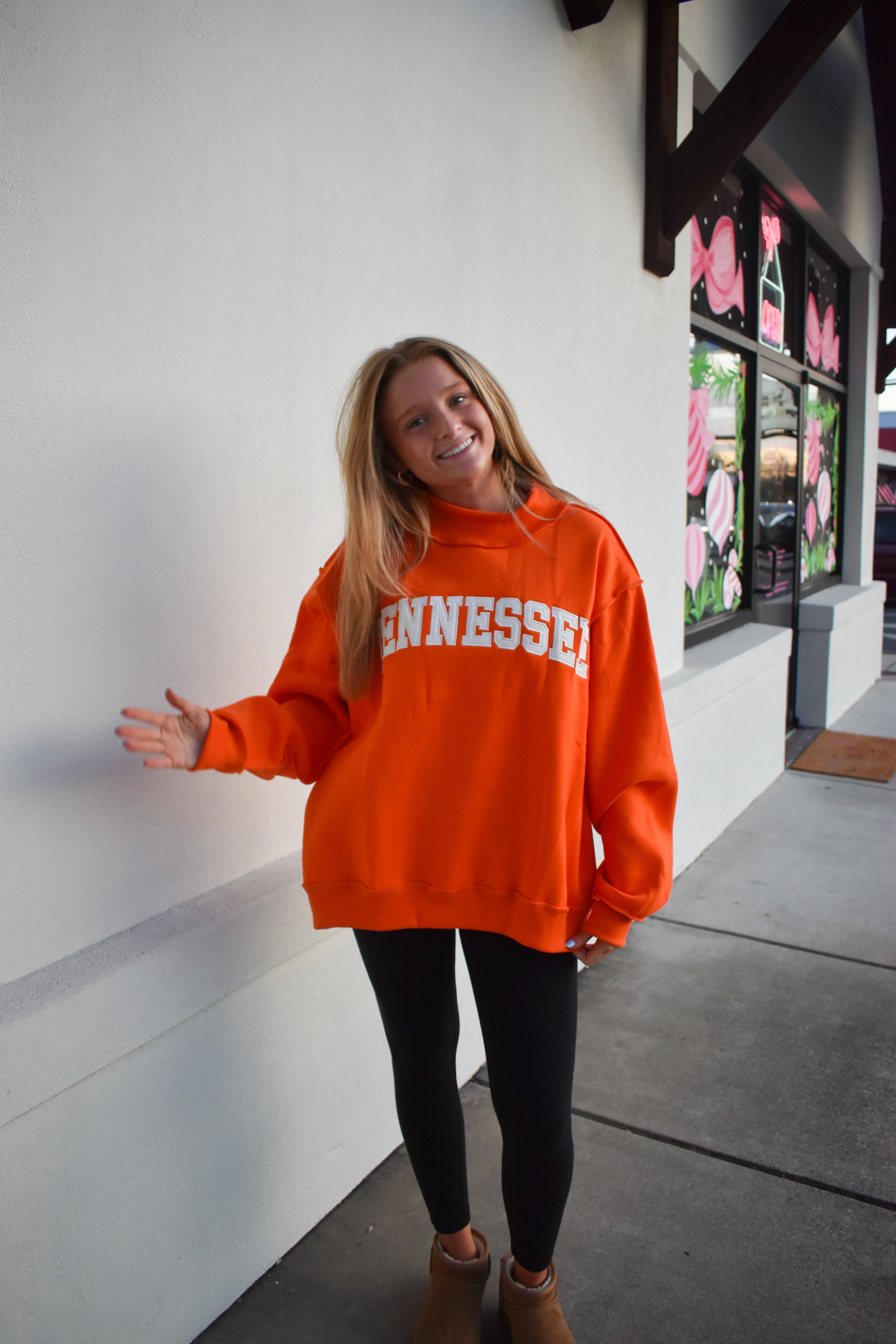 Tennessee Embroidered Mock Neck – Simply Grace Boutique